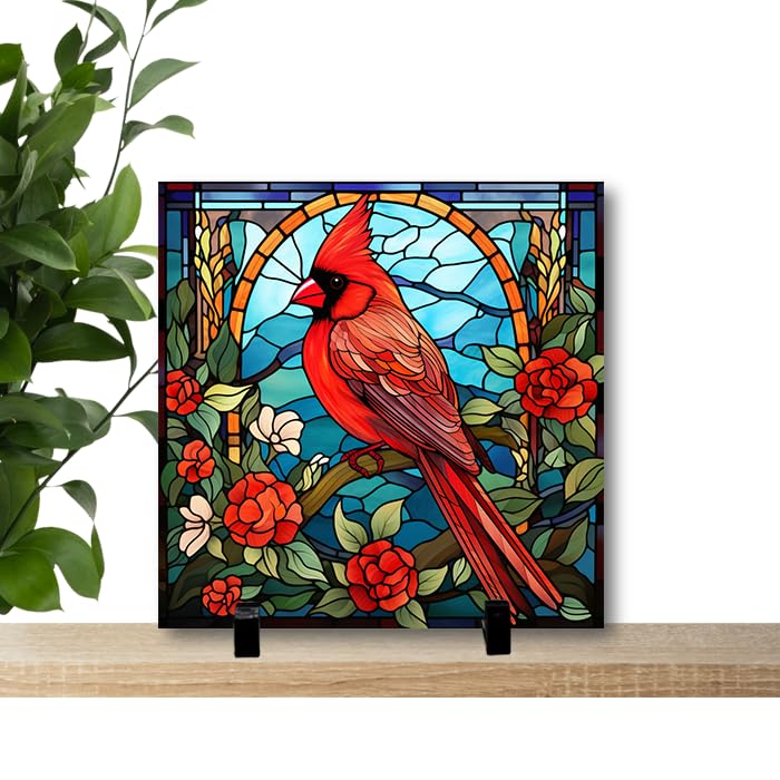Amazon.com: Cardinal Stained Glass Look Tile- 8" x 8" Tile ...