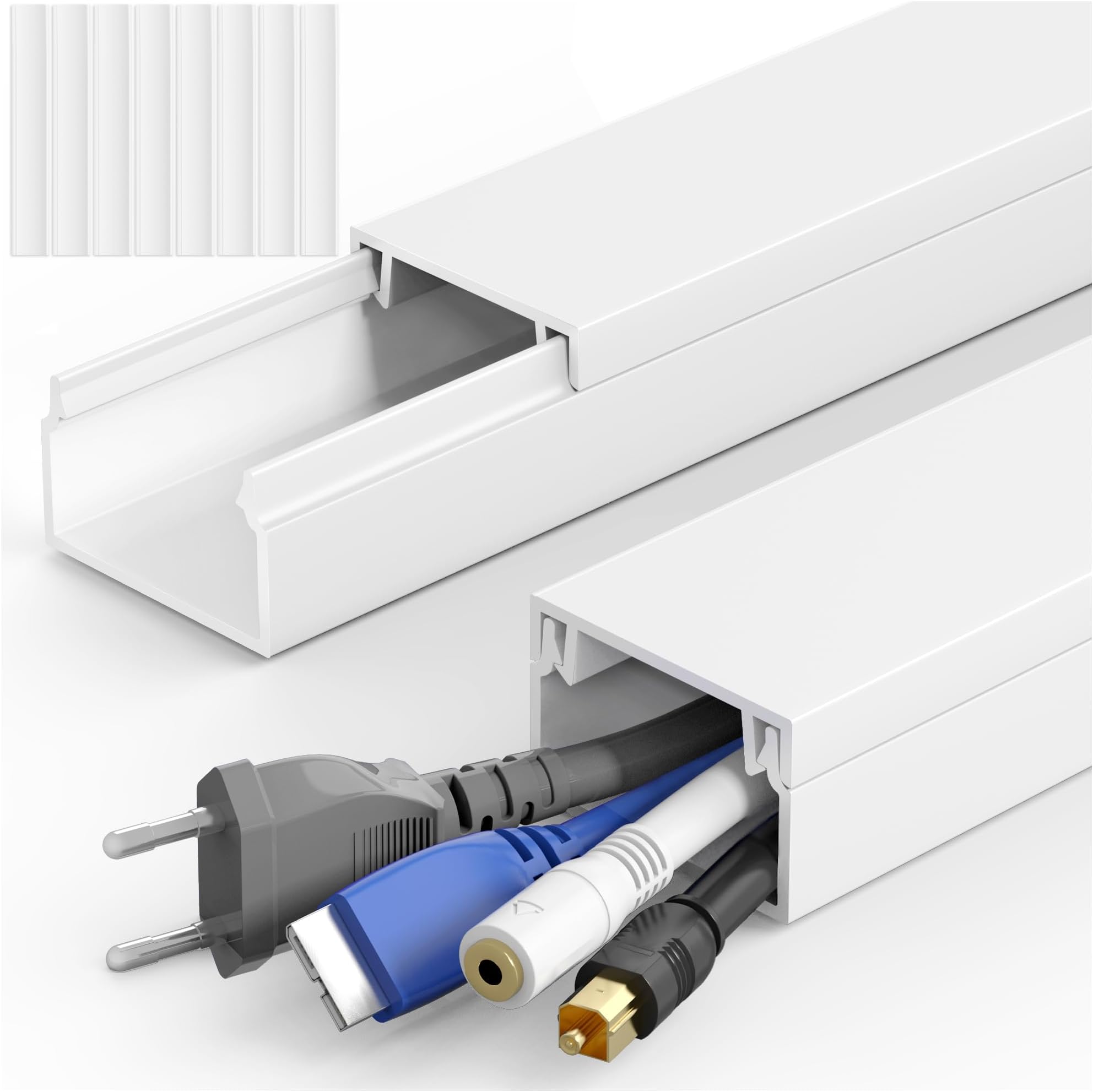 Cord Hider 8PCS,112in Cord Covers for Wires On Wall,Cable Concealer ...