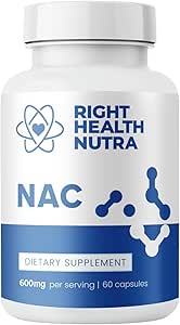 Amazon.com: Right Health Nutra NAC Supplement 600 mg - 60 Capsules - N ...