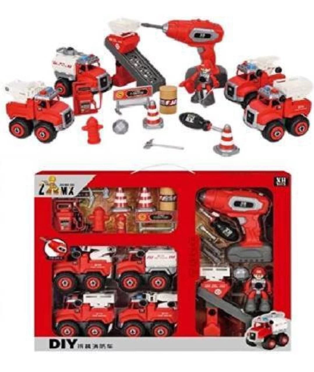 Buy TOY RK SHINE Fire Trucks Toy Playset, DIY Assembly Fire Engine ...