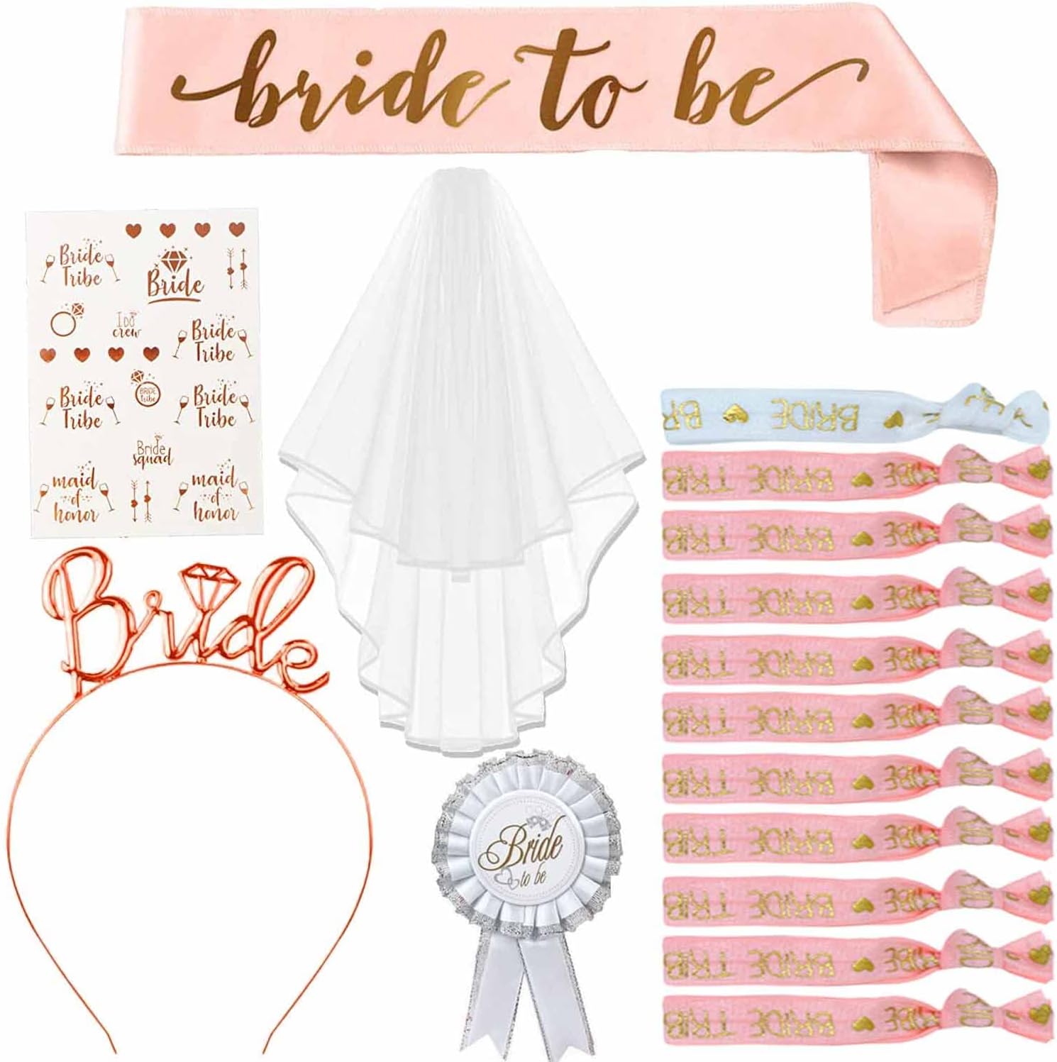 Gadget per Addio al Nubilato Sposa, 16pcs Bride to Be Decorazione ...