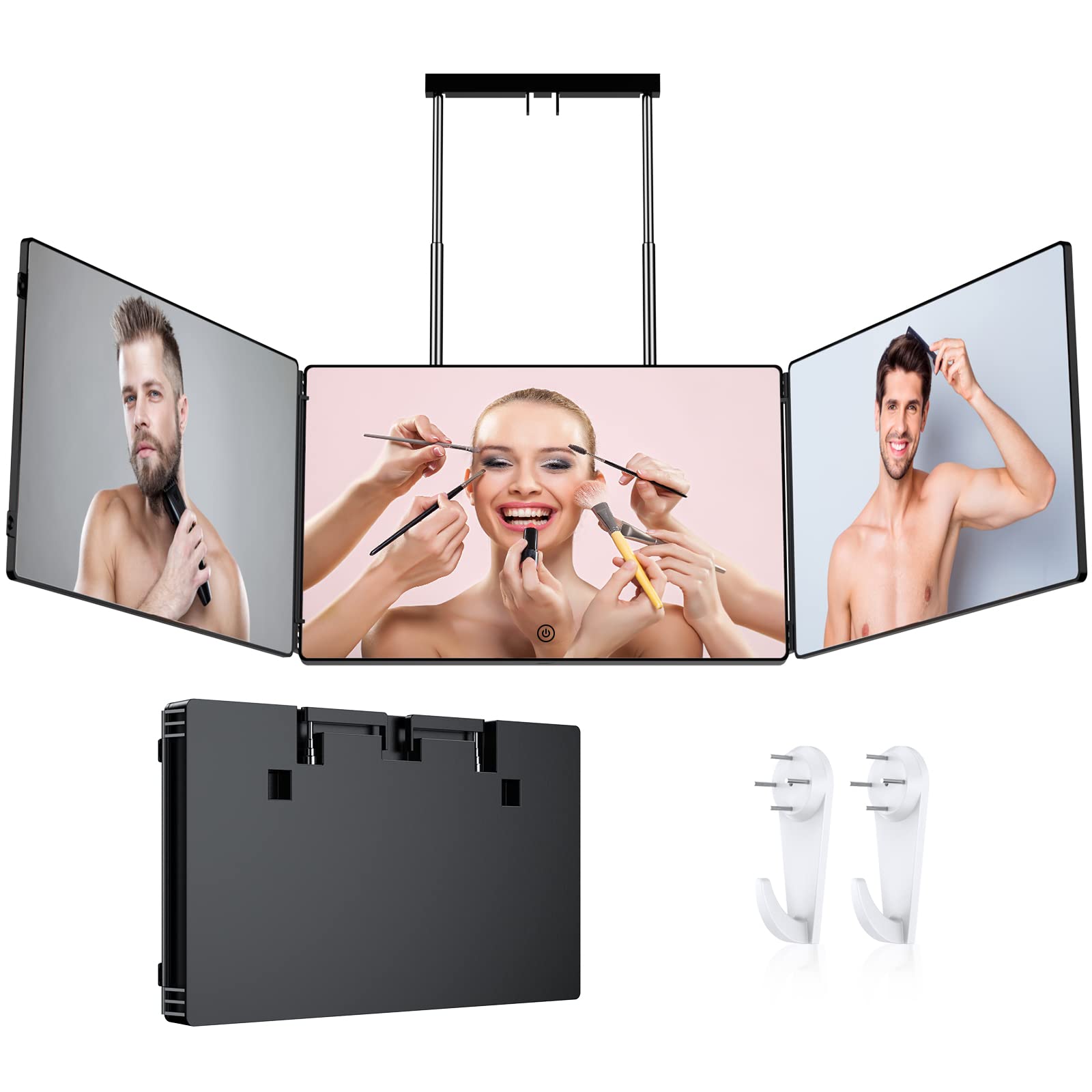3 Way Mirror For Self Hair Cutting Adjustable 360 Mirror | Desertcart EGYPT