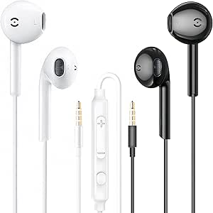 MAS CARNEY Wired Headphones Earbuds with Microphone WH9, in-Ear Wired ...