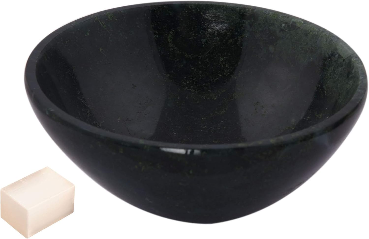Handmade Carved Black Obsidian Stone Feng Shui Bowl Spiritual Energy ...