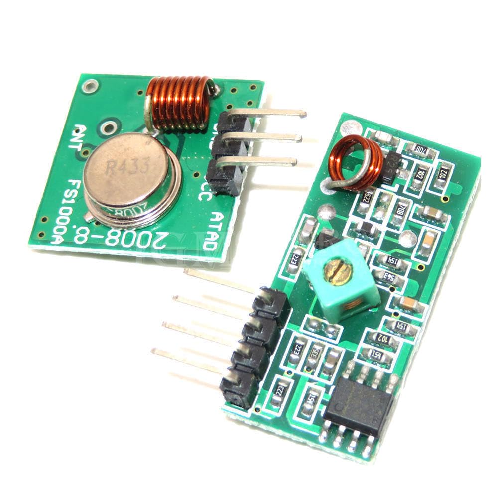 1Lot= 1 Pair (2pcs) 433Mhz RF Transmitter and Receiver Module Link kit ...