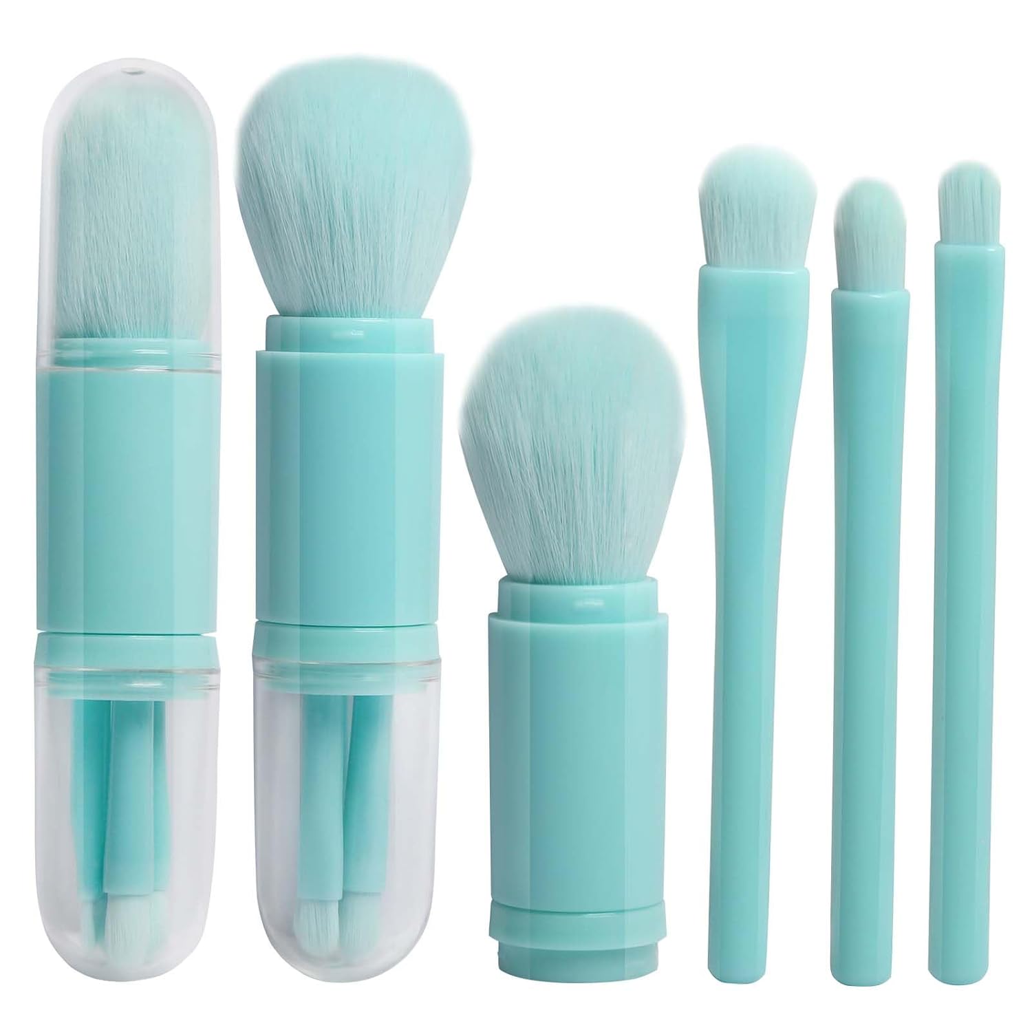 Amazon.com: Travel Makeup Brush Set with case, 4 in 1 Mini Cute Makeup ...