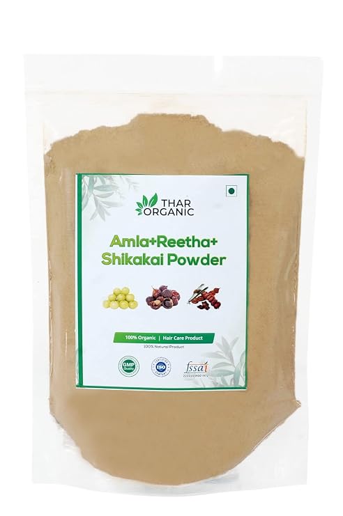 Thar Organic 100% Pure & Natural Organic Powder Reetha, Amla, Shikakai ...
