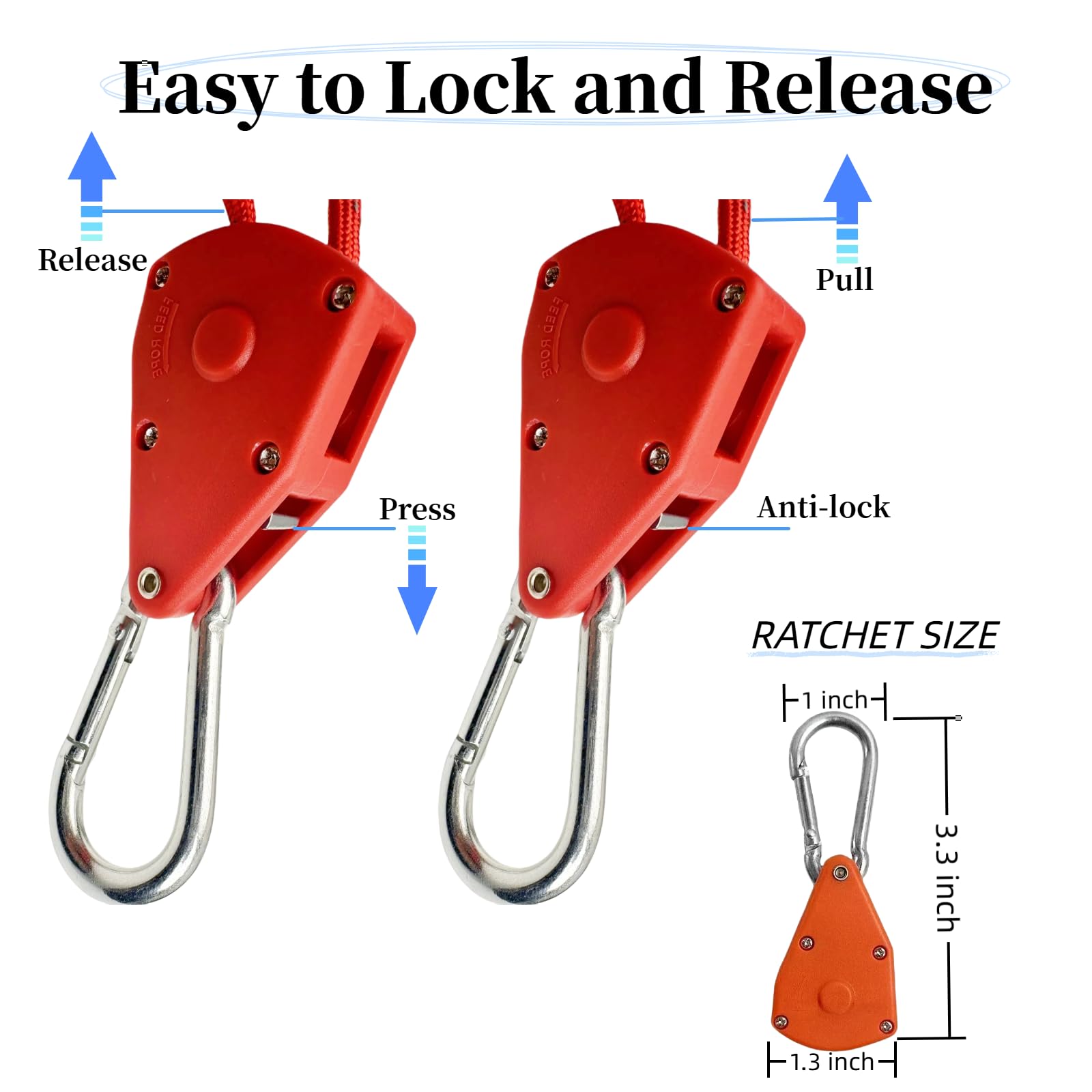 Heavy Duty TikTok]Truck Brake Tie Down Rope Fastener Tensioner Rope Ratchet