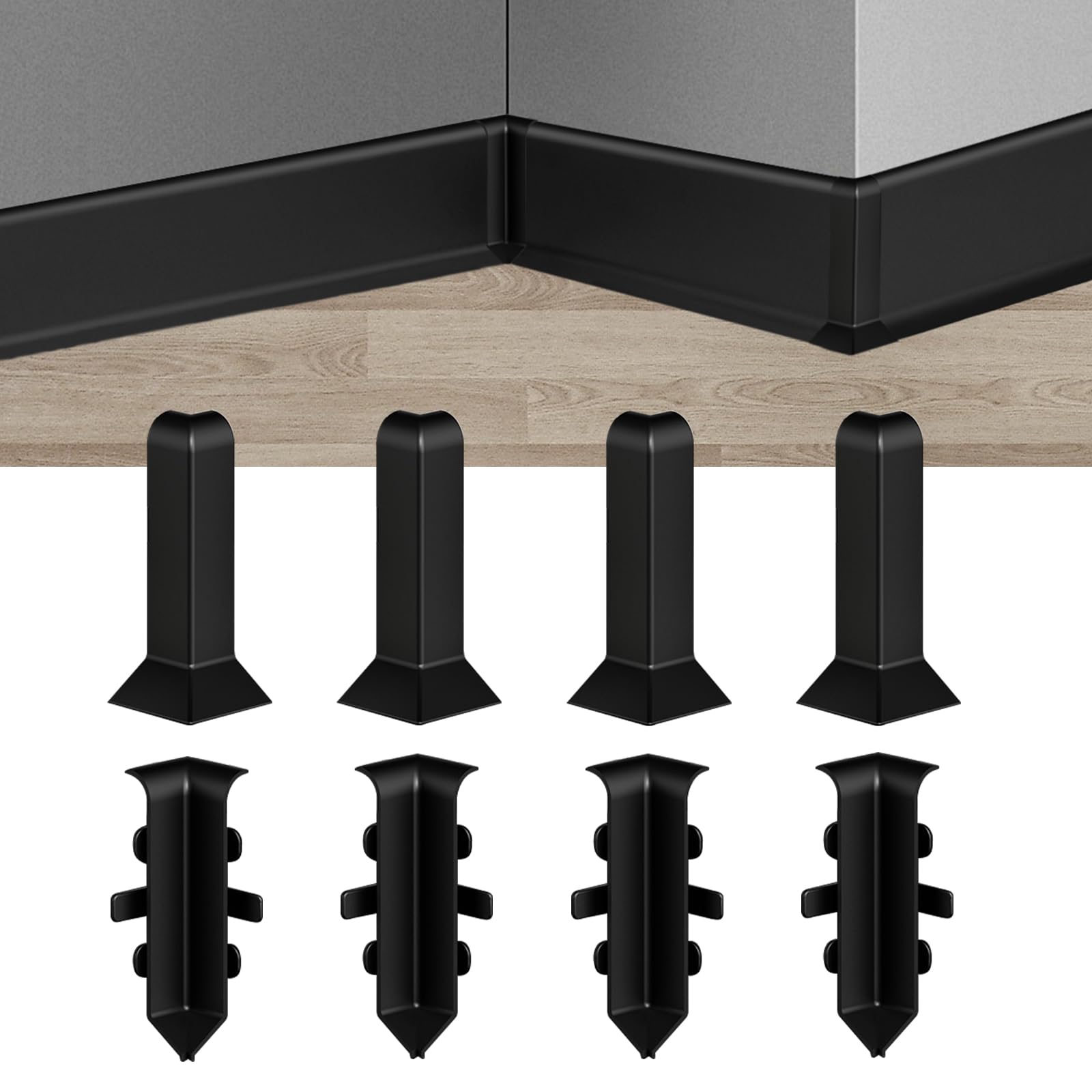 Amazon.com: Qiveno Baseboard Corner Blocks 1.57inch Width, Self ...