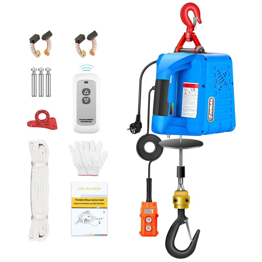 ANBULL Upgraded 3 in 1 Electric Hoist Winch 1100LBS, 1500W 110V ...
