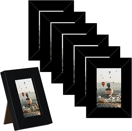 Amazon.com - JCJMY Small 2x3 Picture Frame Set of 6 Black for Tabletop ...