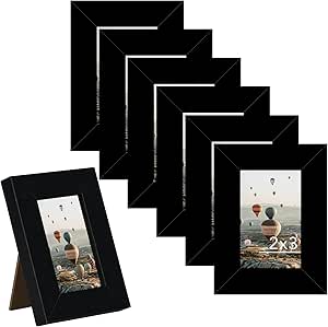 Amazon.com - JCJMY Small 2x3 Picture Frame Set of 6 Black for Tabletop ...