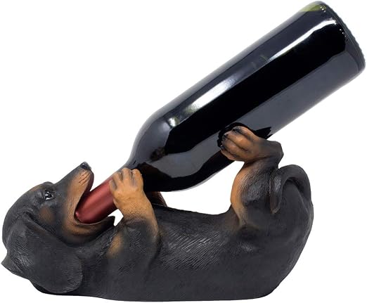 Amazon.com: Dachshund Weiner Dog Puppy Wine Bottle Holder Statue with ...