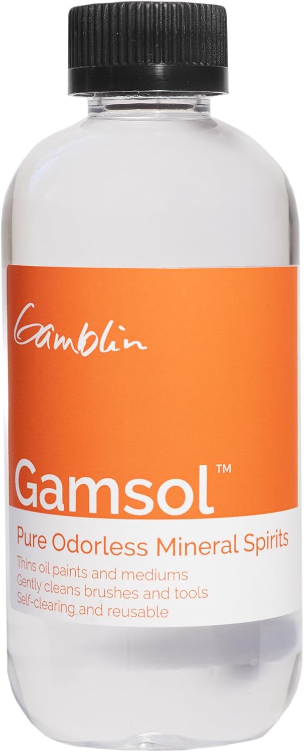 Amazon.com: Gamblin Gamsol, Odorless Mineral Spirits for Oil Painting ...