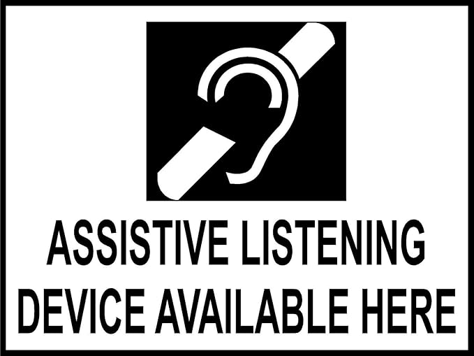 Amazon.com : ASSISTIVE Listening Device Available Sign : Office Products