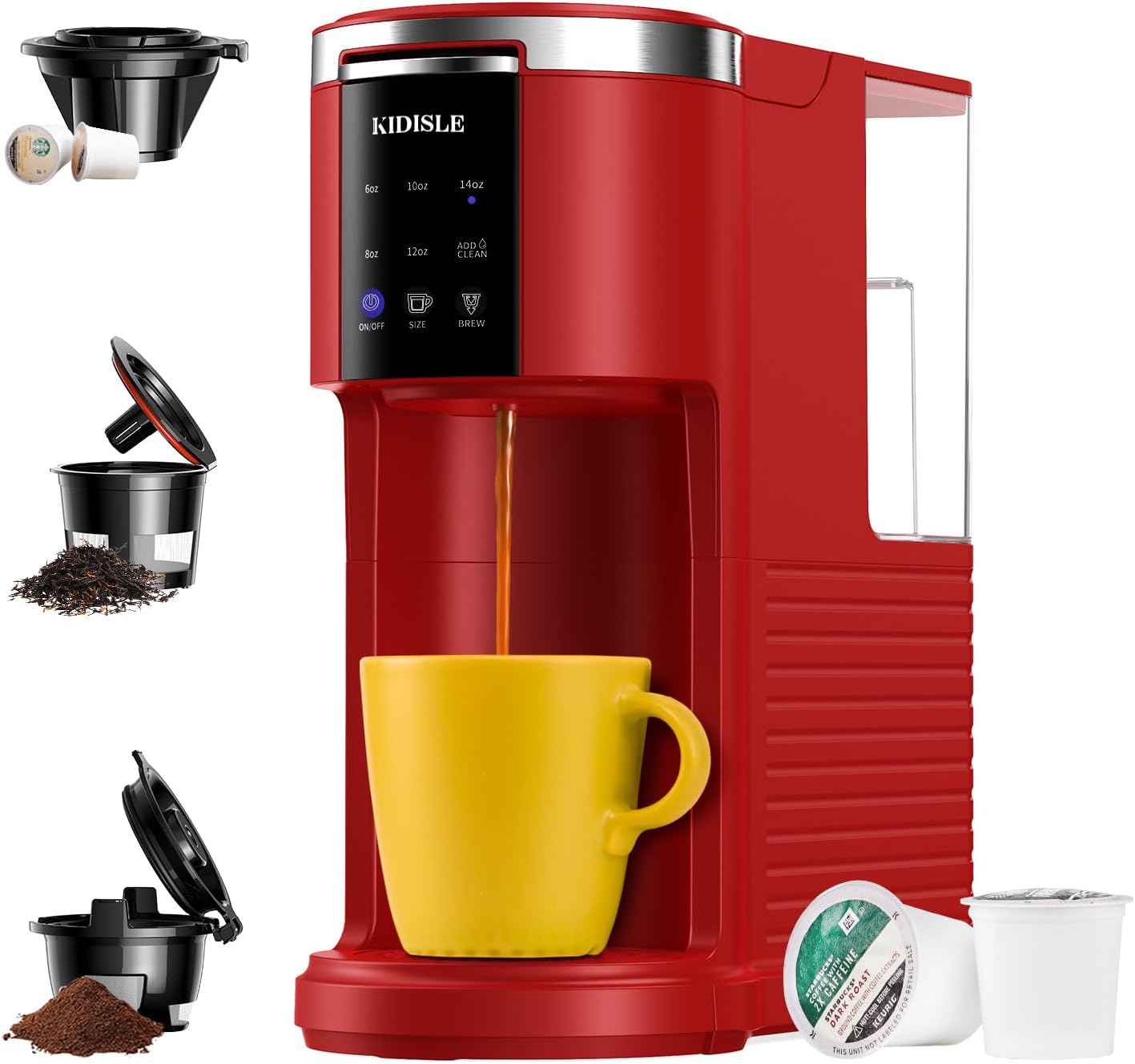 Amazon.com: KIDISLE Single Serve Coffee Machine, 3 in 1 Pod Coffee ...