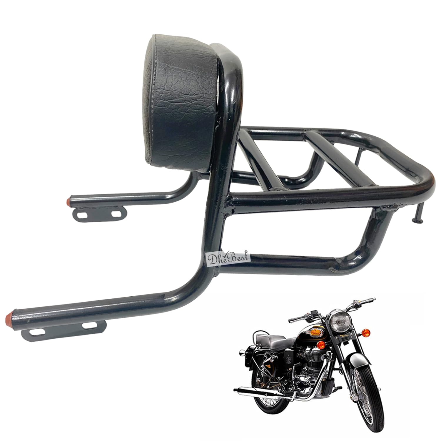 Dhe Best Bike Heavy Duty Bullet Backrest Support Pillion Cushion Harley ...