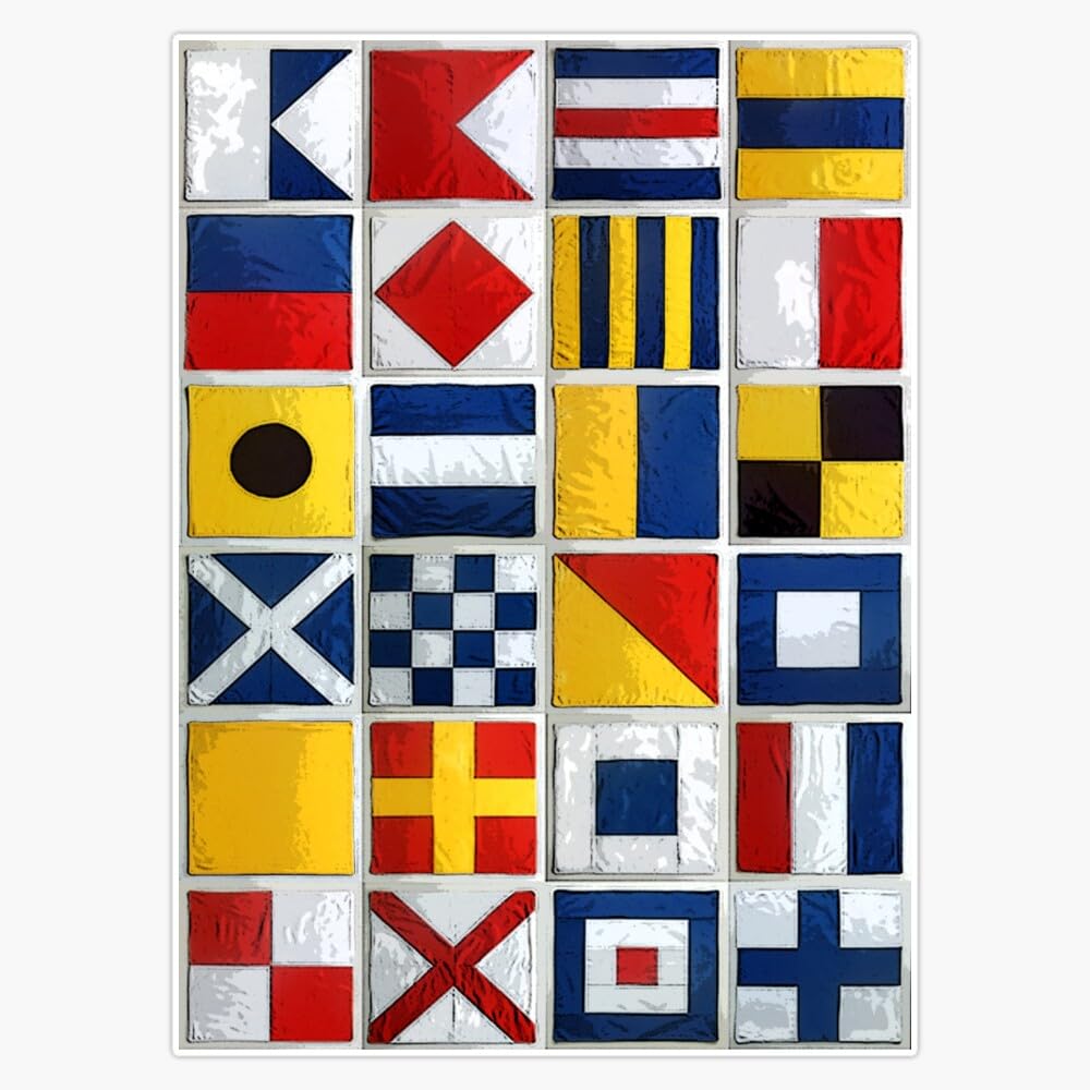 Amazon.com - Nautical Flags Sticker Vinyl Decal Bumper Sticker 5"