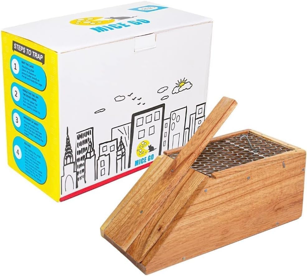 K N Handicraft Present Wooden Humane Mousetrap - Mice Go - Wood Made ...