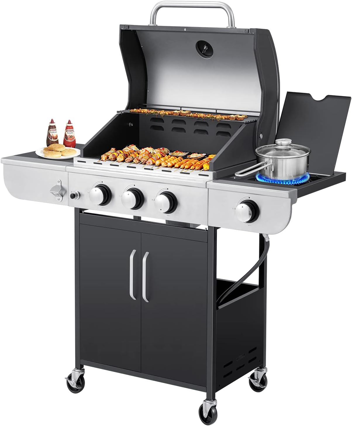 Amazon.com: Weber Spirit SP-335 Stainless Steel 3 Burner 32000 BTUs ...