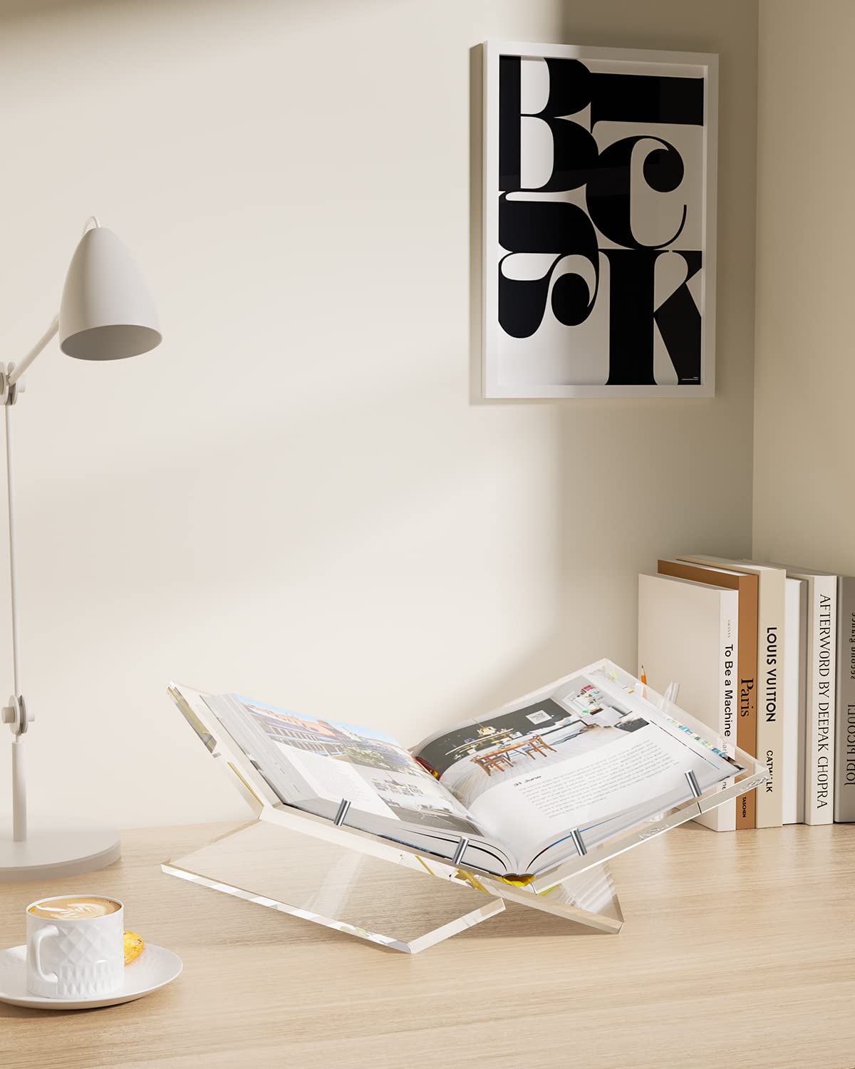 Snapklik.com : Acrylic Book Holder 9.5 X 13 X 4.7 Inch Large Book ...