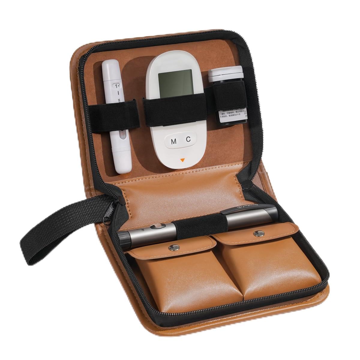 Snapklik.com : SHBC Blood Glucose Monitor Kit, Durable Eco-friendly PU ...