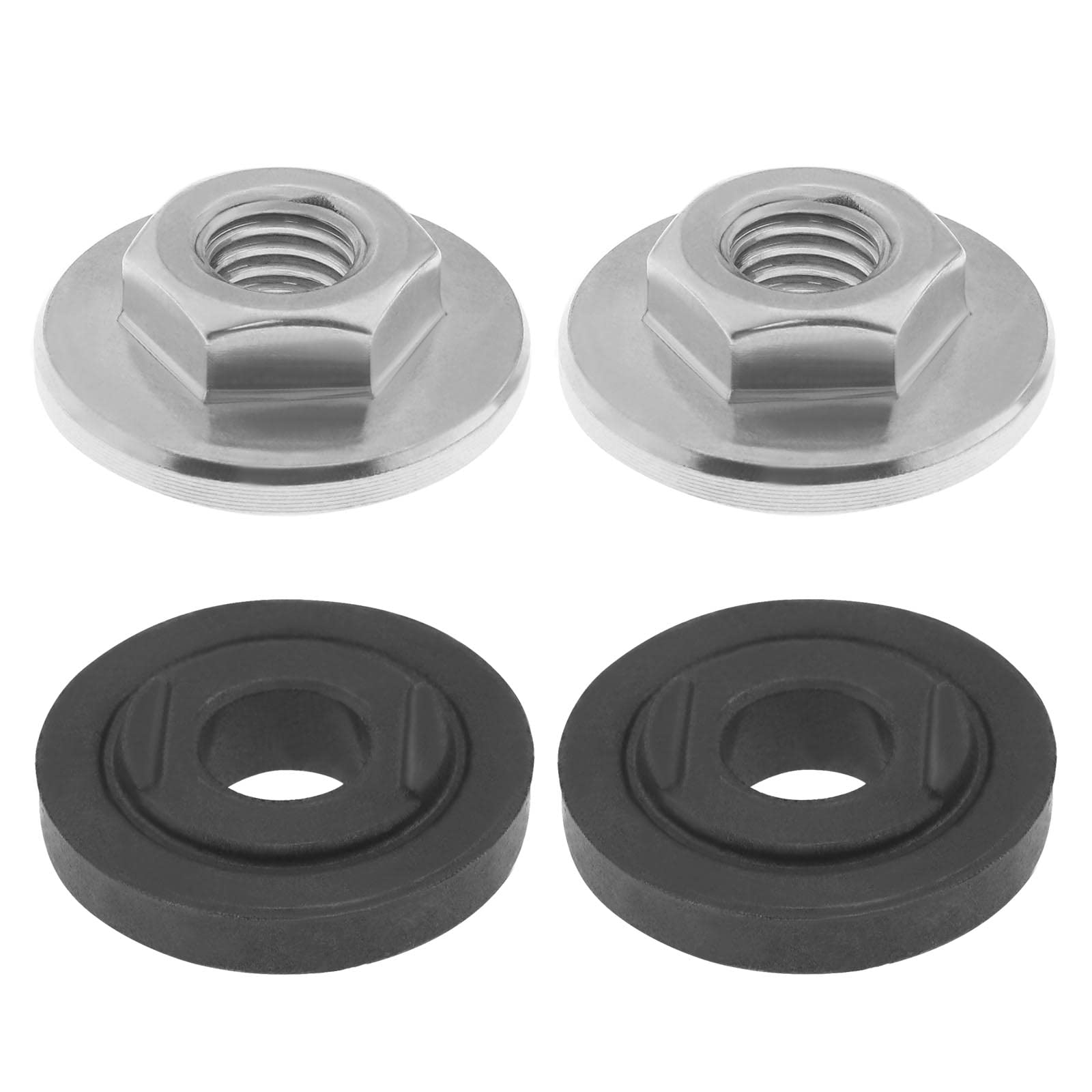 Amazon.com: eMagTech 2 Sets Flange Nuts M10 Thread Hex Flanged Locknut ...