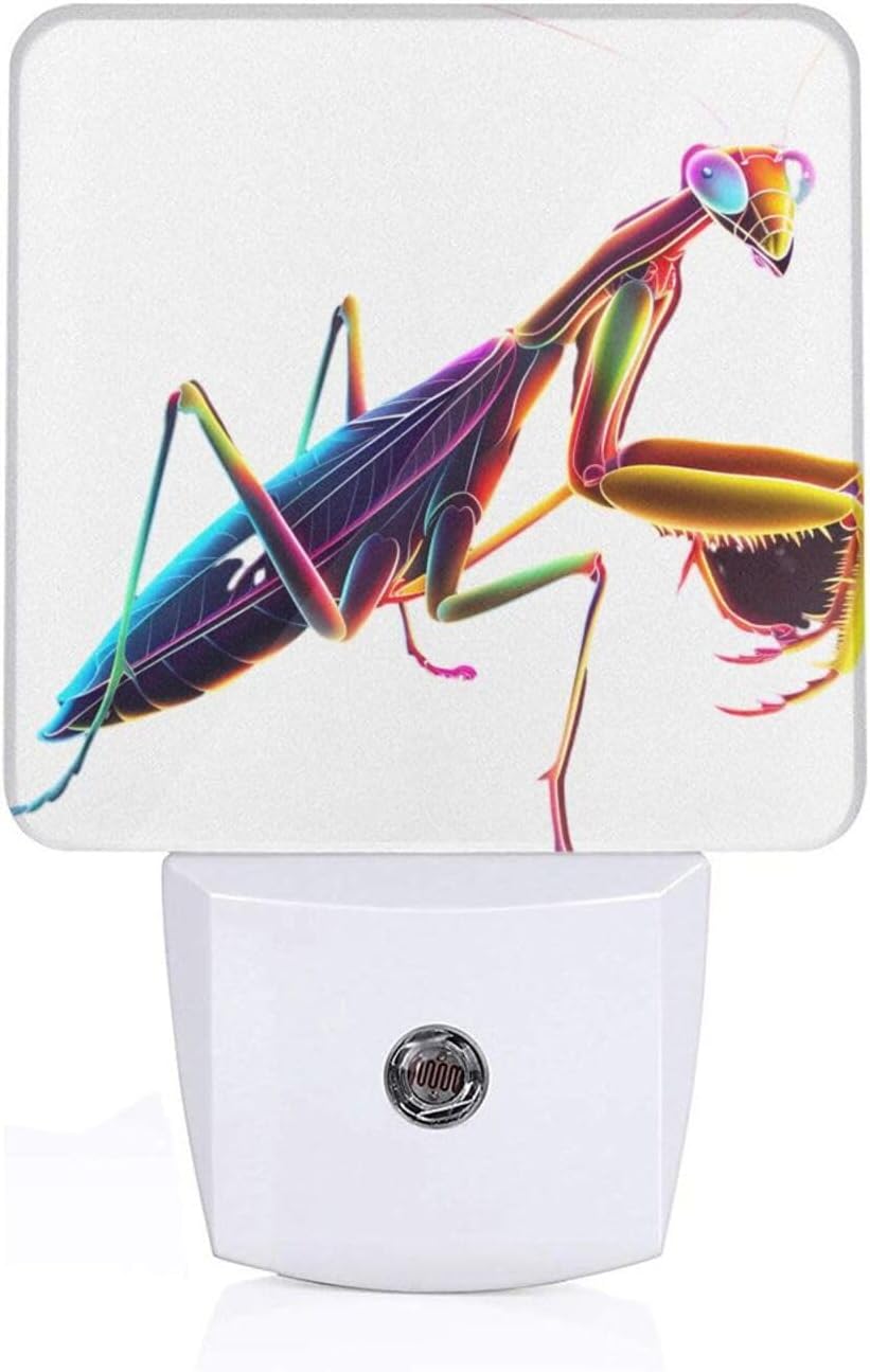 LOKLNEYK Praying Mantis Bug Night Light Plug Into Wall,Nightlights with ...