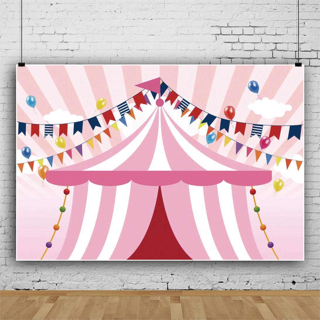 Pink Circus Backdrop