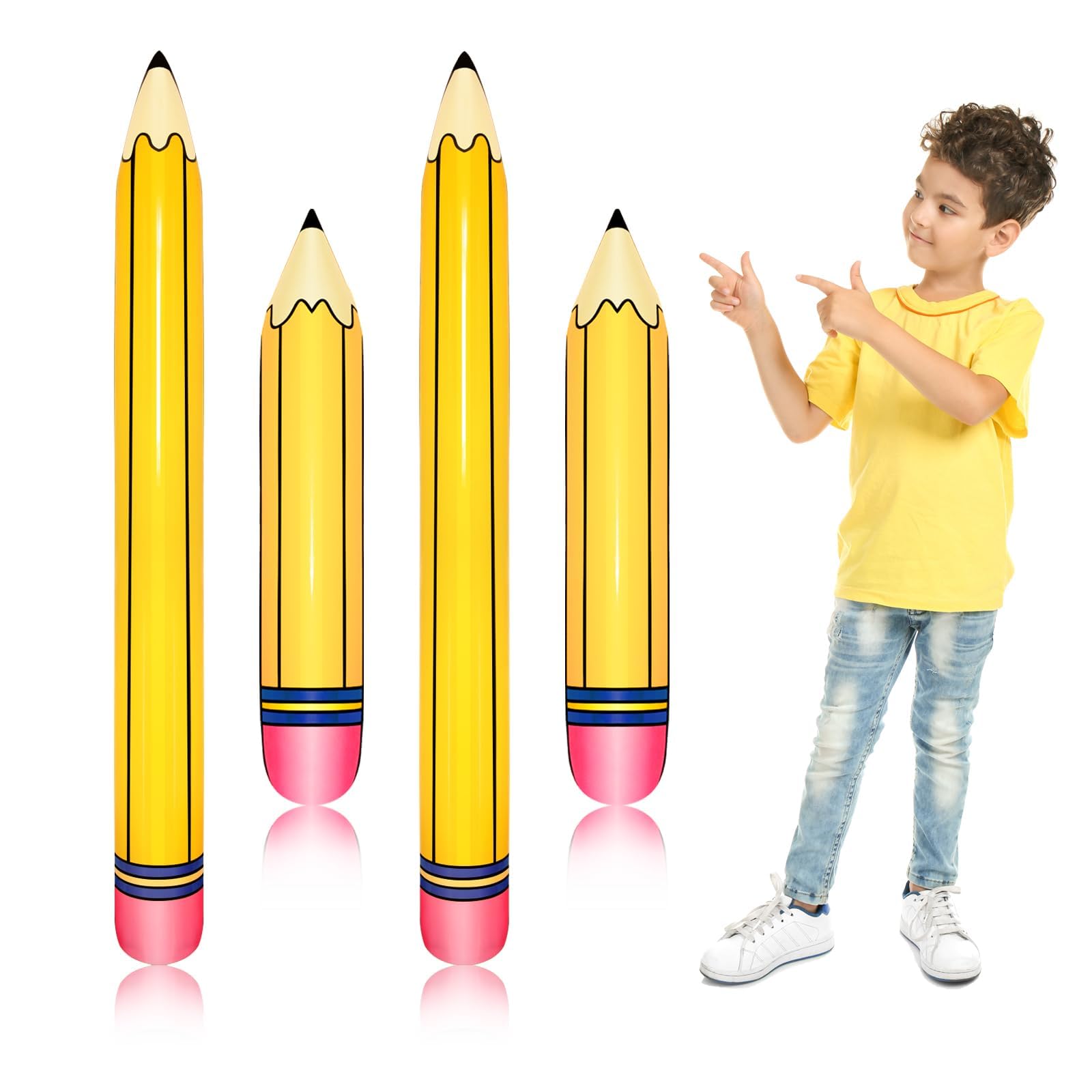 Amazon.com: 4 Pcs Large Pencil Balloons Back to School Inflatable ...