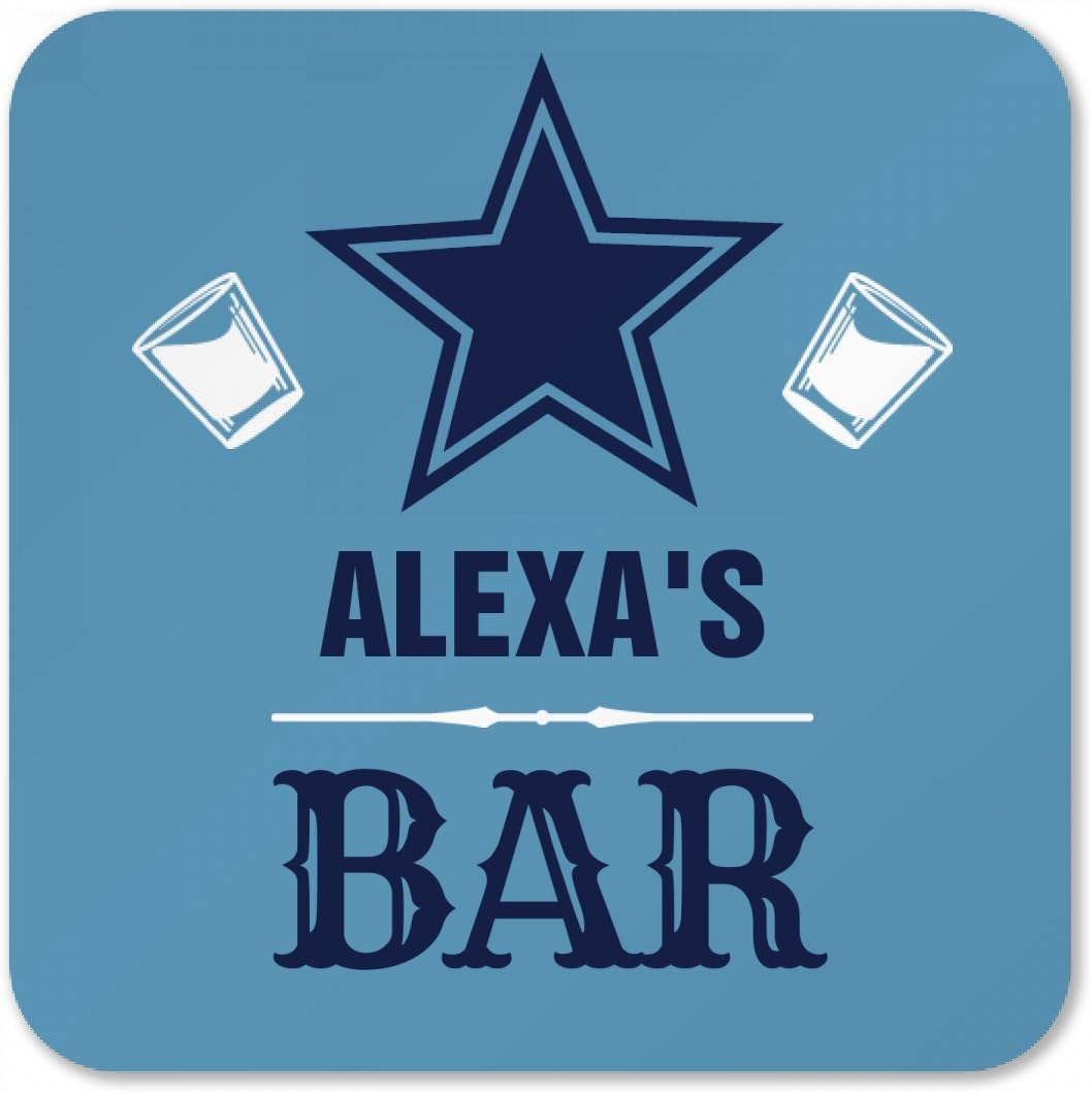 Amazon.com | Alexa's Star Bar Coaster: Square Plastic Coaster: Coasters
