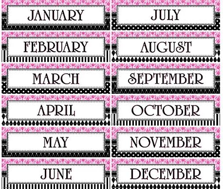 Amazon.com : Teacher Created Resources Parisian Monthly Headliners ...