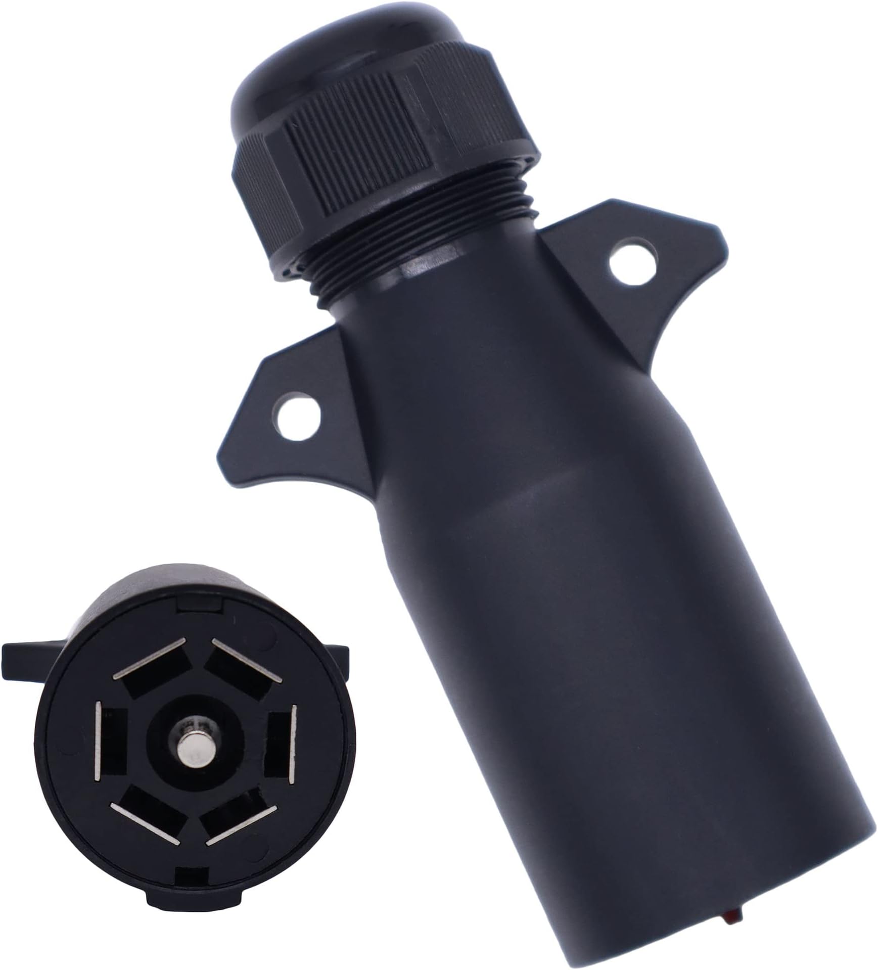 Amazon.com: HiSport 7 Pin Trailer Side Replacement Plug Adapter 7 Way ...