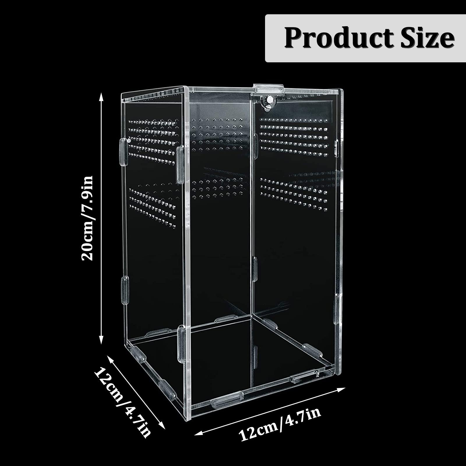 Snapklik.com : Reptile Feeding Box, Acrylic Reptile Terrarium Enclosure ...