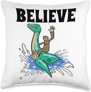Amazon.com: Bigfoot & Nessie By VM Bigfoot & Nessie Believe Funny Novel Series Love Monkey Throw ...