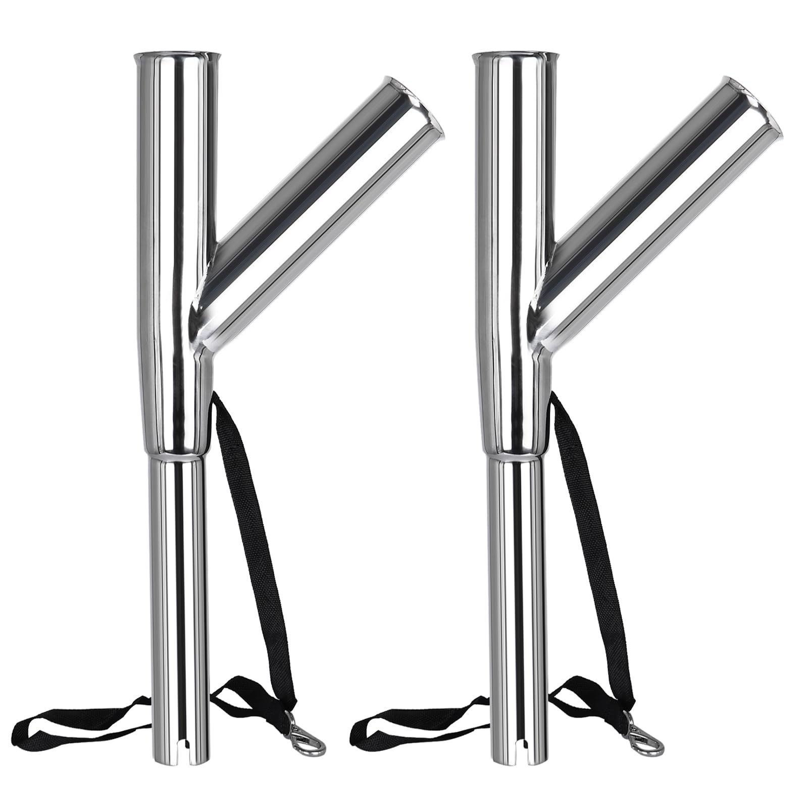 NovelBee 2pcs Stainless Steel Outrigger Fishing Rod Holder with Tube's ...