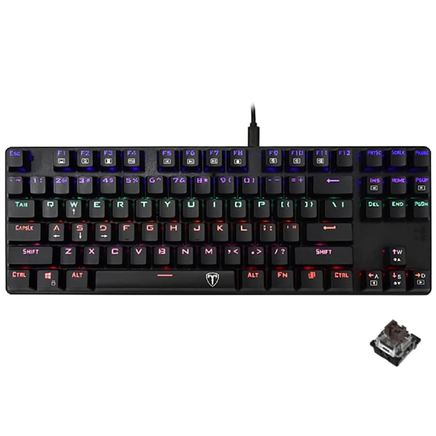 T-DAGGER TGK313 Bora Gaming Mechanical Keyboard - Rainbow LED Lighting ...