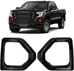COOL STAR 1 Pair Front Fog Light Bezel Cover Exterior Trim Compatible ...