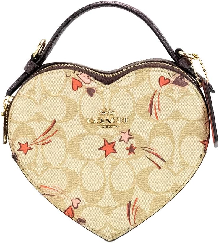 COACH Heart Crossbody Bag (Light Khai/Hearts/Stars): Handbags: Amazon.com