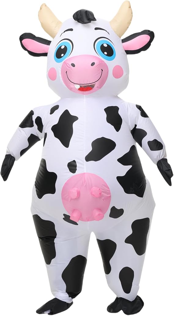 Amazon.com: Arokibui Inflatable Cow Costume Funny Blow up Animal ...