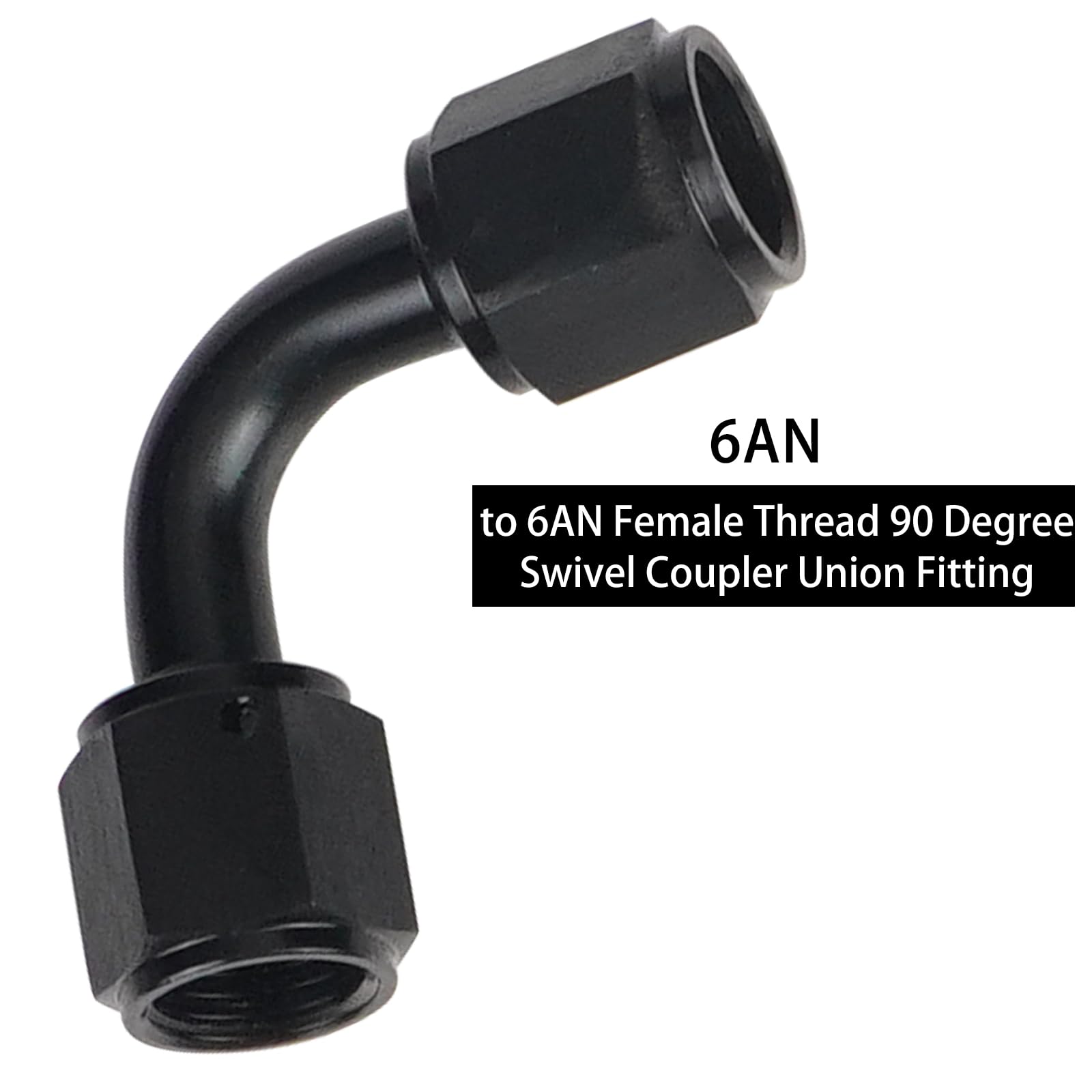 Snapklik.com : 6AN To 6AN Female Thread 90 Degree Swivel Coupler Union ...