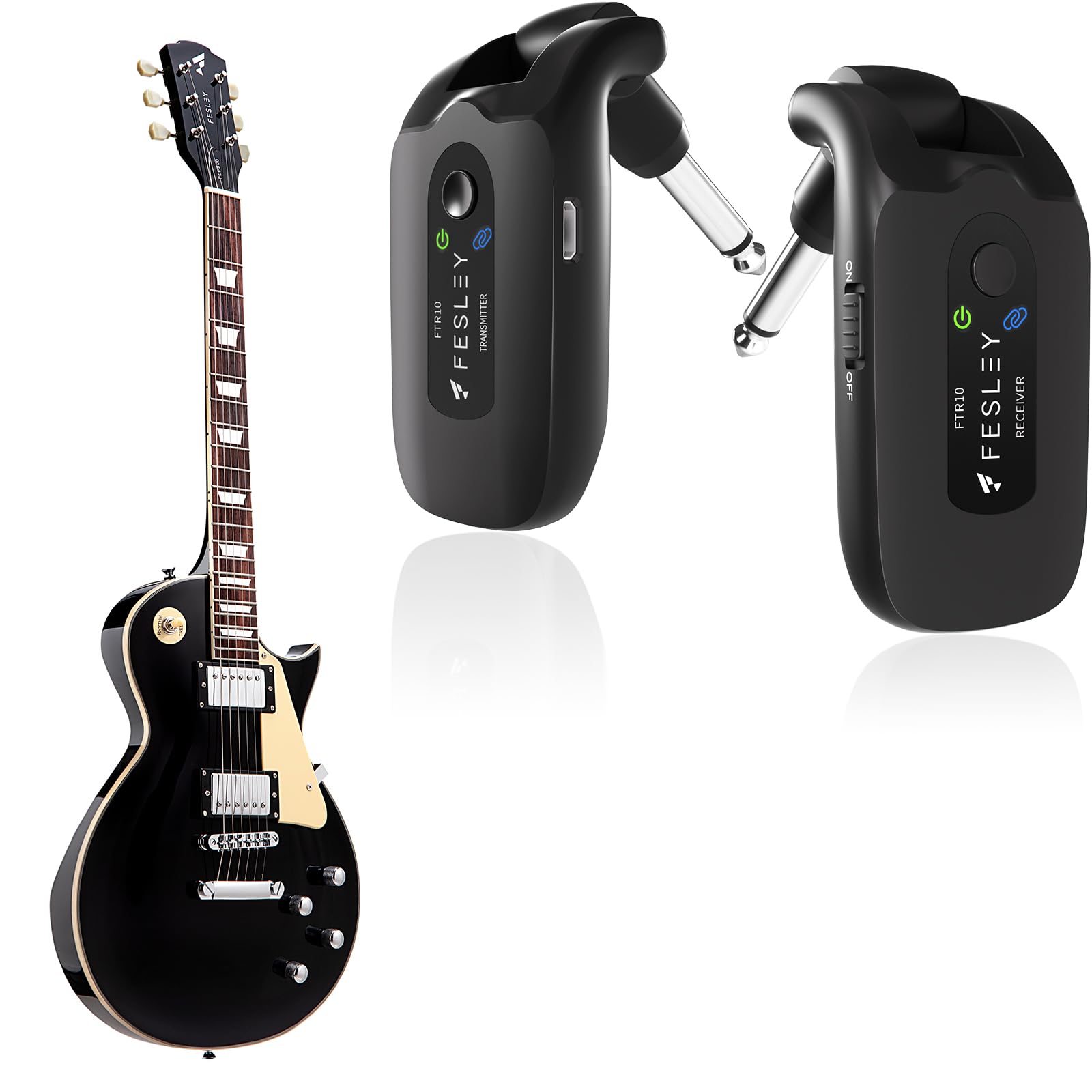 Amazon.com: Fesley LP Electric Guitar with Arched Top:39" Solid Body ...