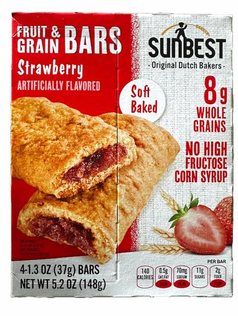Amazon.com: Sunbest Fruit And Grain Bars Strawberry Soft Baked 4-1.3 ...