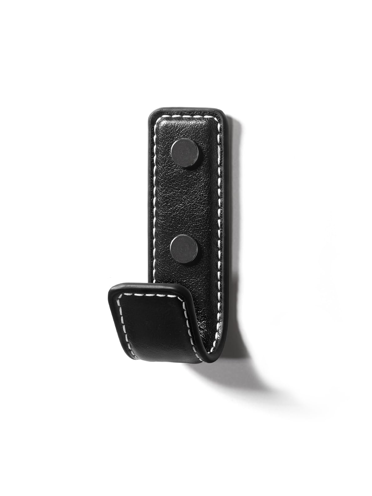 Amazon.com: SORWDUERM 2 Pack Black Leather Coat Hooks Wall for Hanging ...