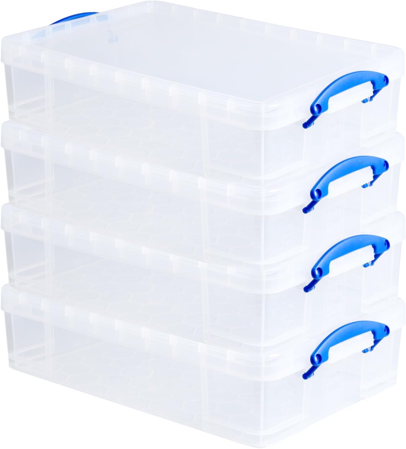 Really Useful Box Plastic Storage 24.5 Litre Clear (Pack Of 4) : Amazon ...