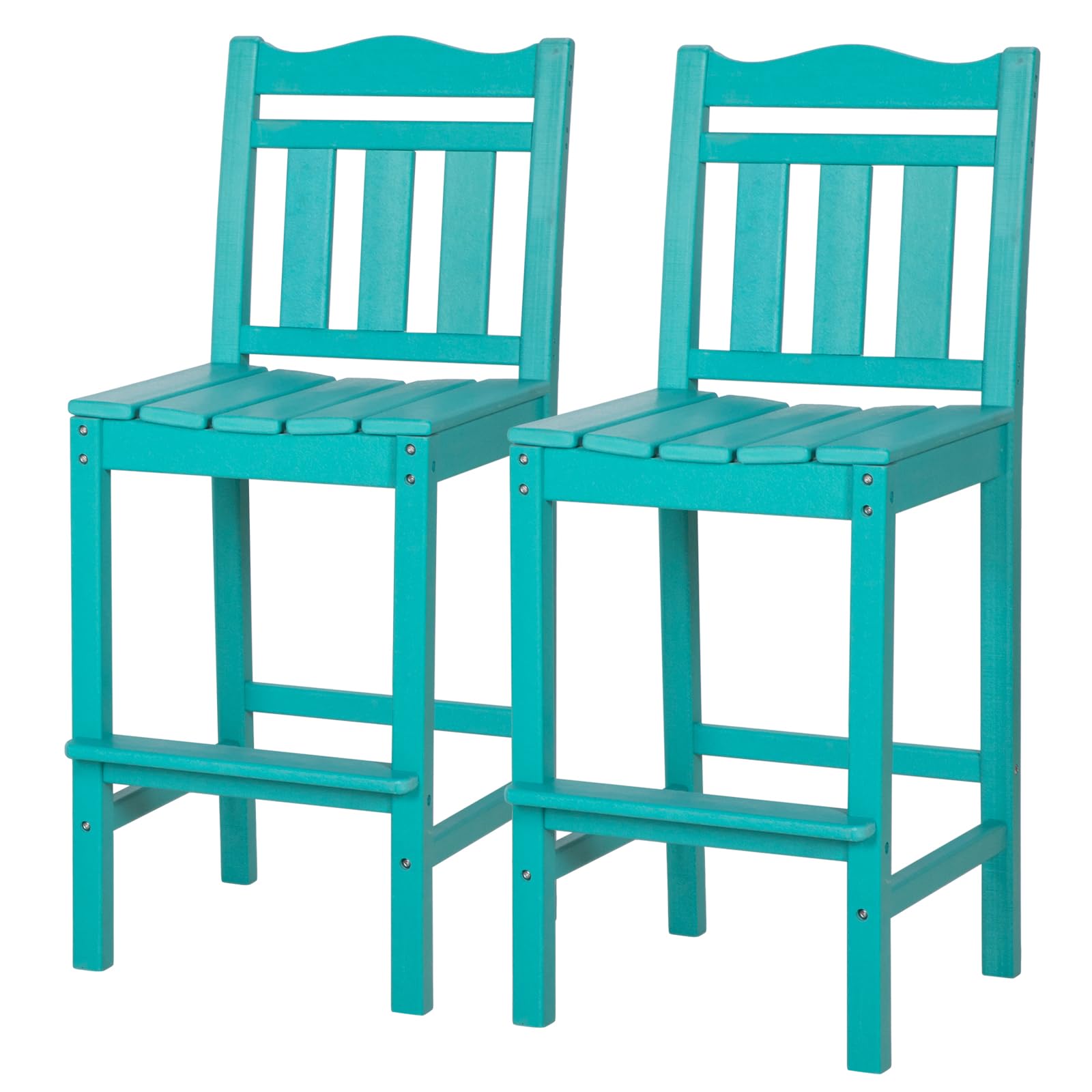 Amazon.com: nalone Outdoor Bar Stools Set of 2, HDPE Tall Adirondack ...
