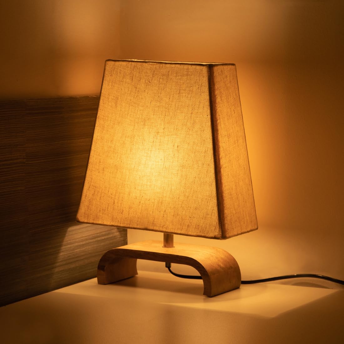 Buy ExclusiveLane 'Stacked Geometry' Decorative Wooden Incandescent ...