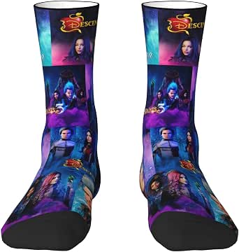 Amazon.com: BNALAO Descendants Cartoon 3 Movie Socks Casual Crew Socks ...