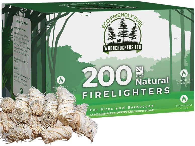 200 Eco-Friendly Fire Starters Perfect for Wood/Log Burners, Stoves ...