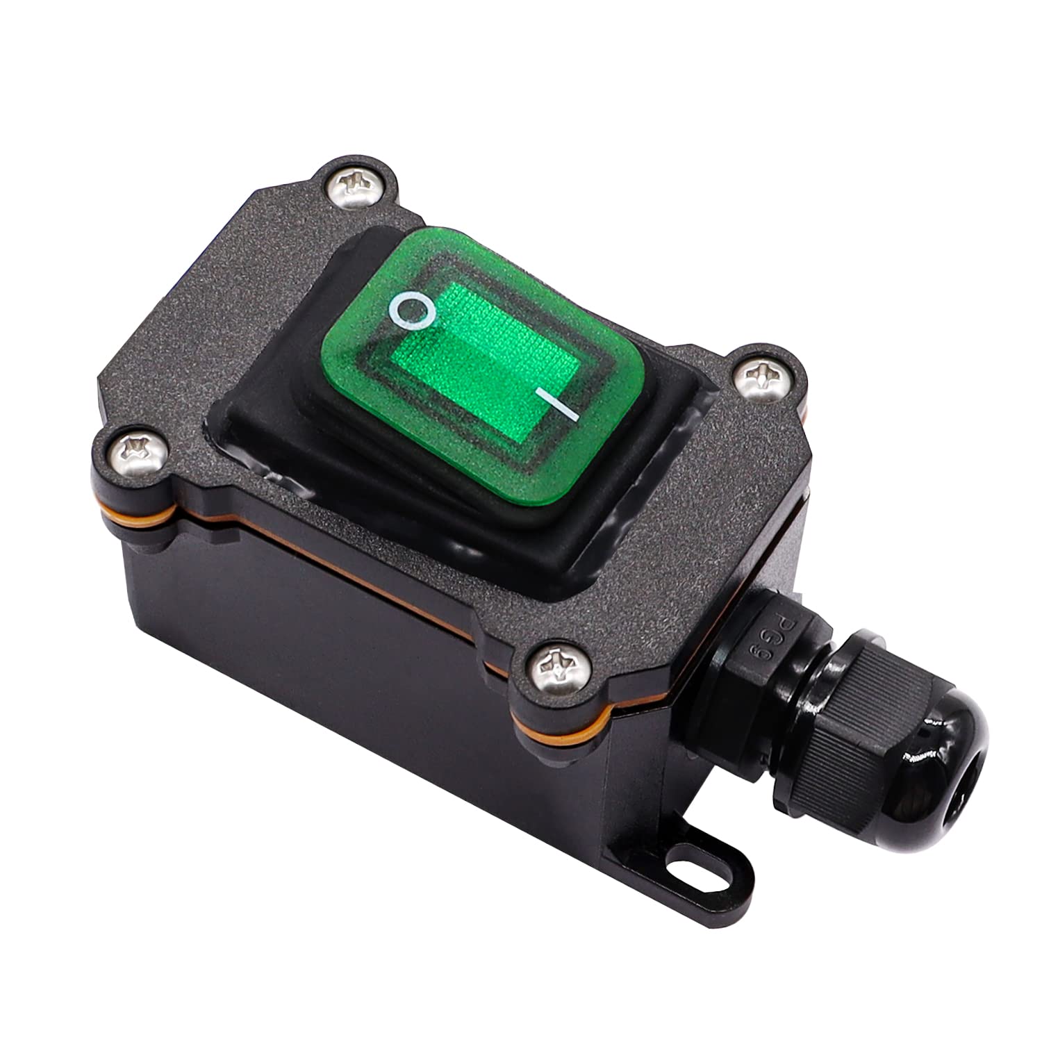 Hmknana IP67 Waterproof Inline Cord Switch 12V DC 20A 4Pin 2 Position ...